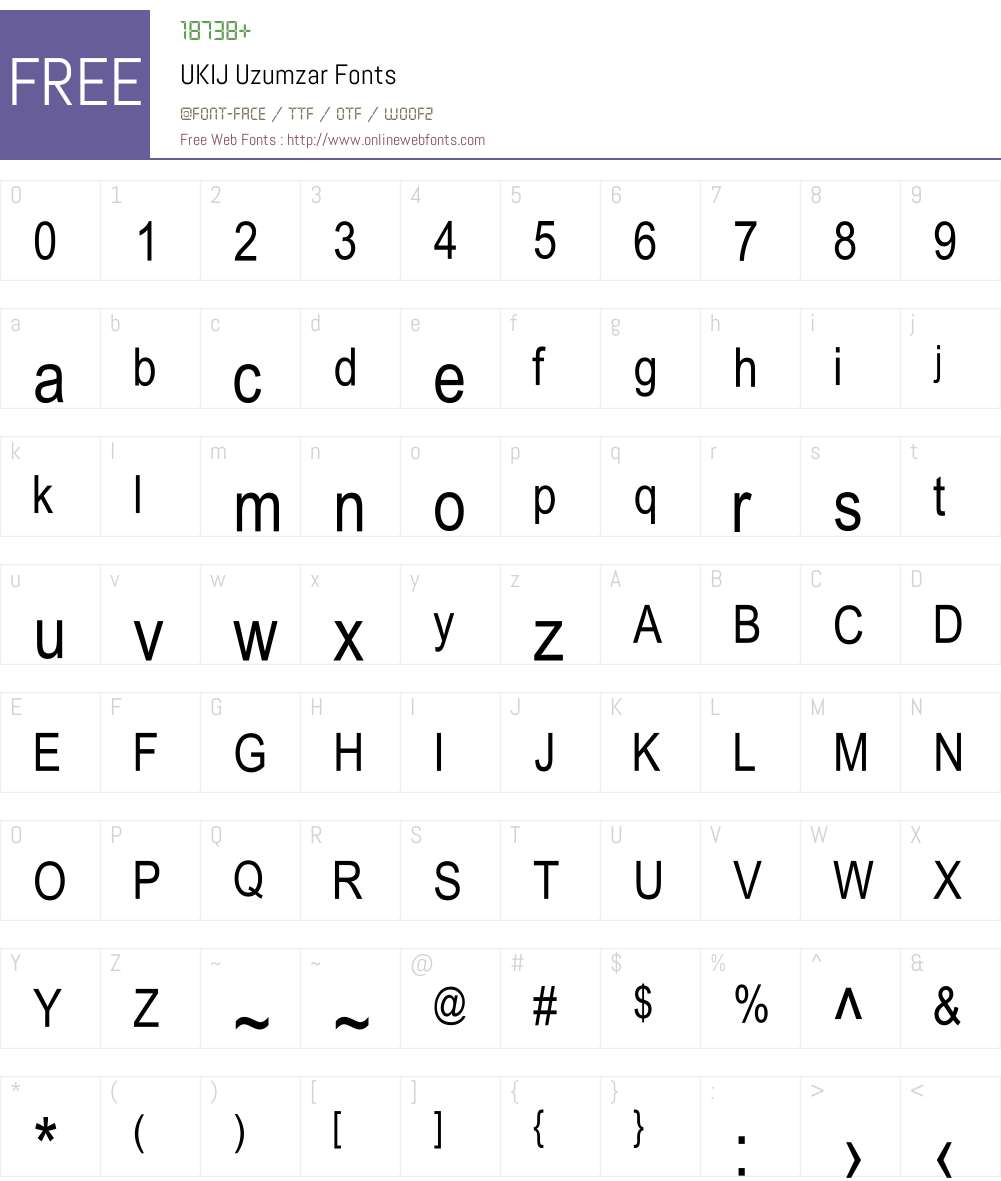 UKIJ Uzumzar UKIJ Uzumzar Fonts Free Download - OnlineWebFonts.COM