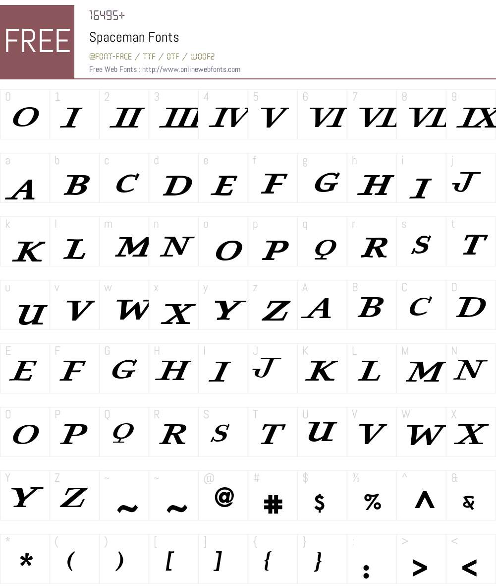 Spaceman V1 Macromedia Fontographer 4.1.3 2/21/00 Fonts Free Download ...