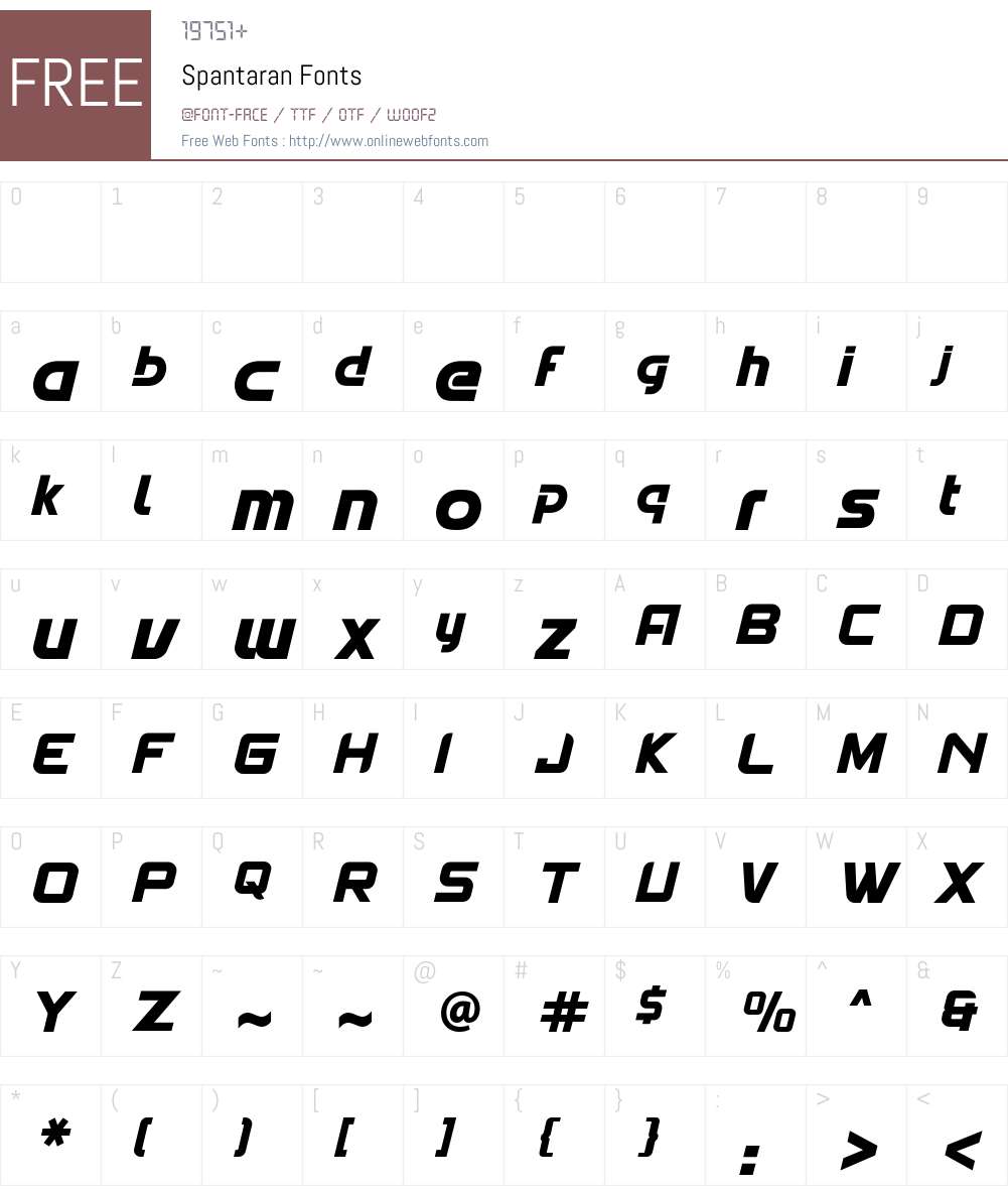 Spantaran 1.00;September 3, 2019;FontCreator 11.5.0.2422 64-bit Fonts ...