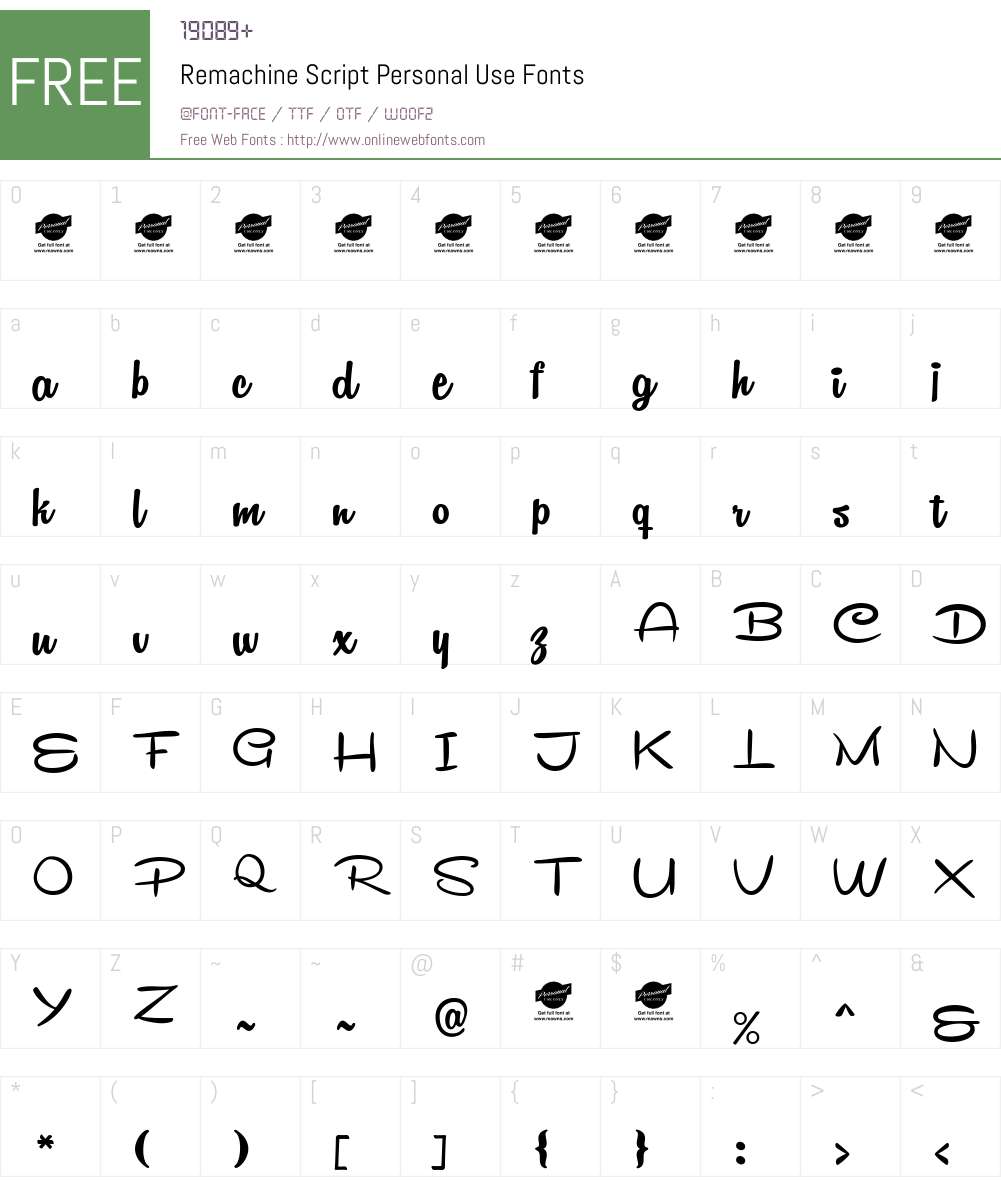 Remachine Script Personal Use 1.000 Fonts Free Download - OnlineWebFonts.COM