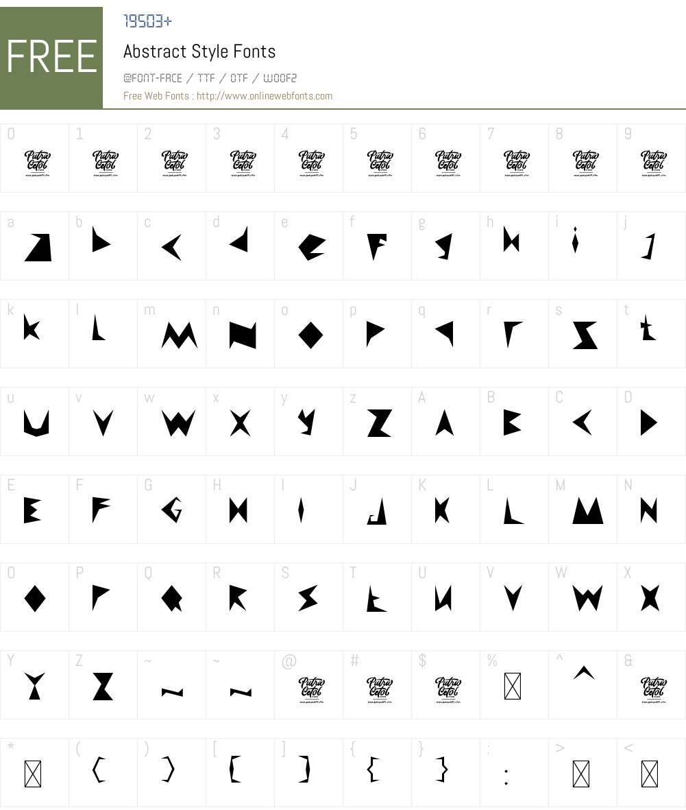 Abstract Style 1.006;Fontself Maker 3.5.7 Fonts Free Download ...