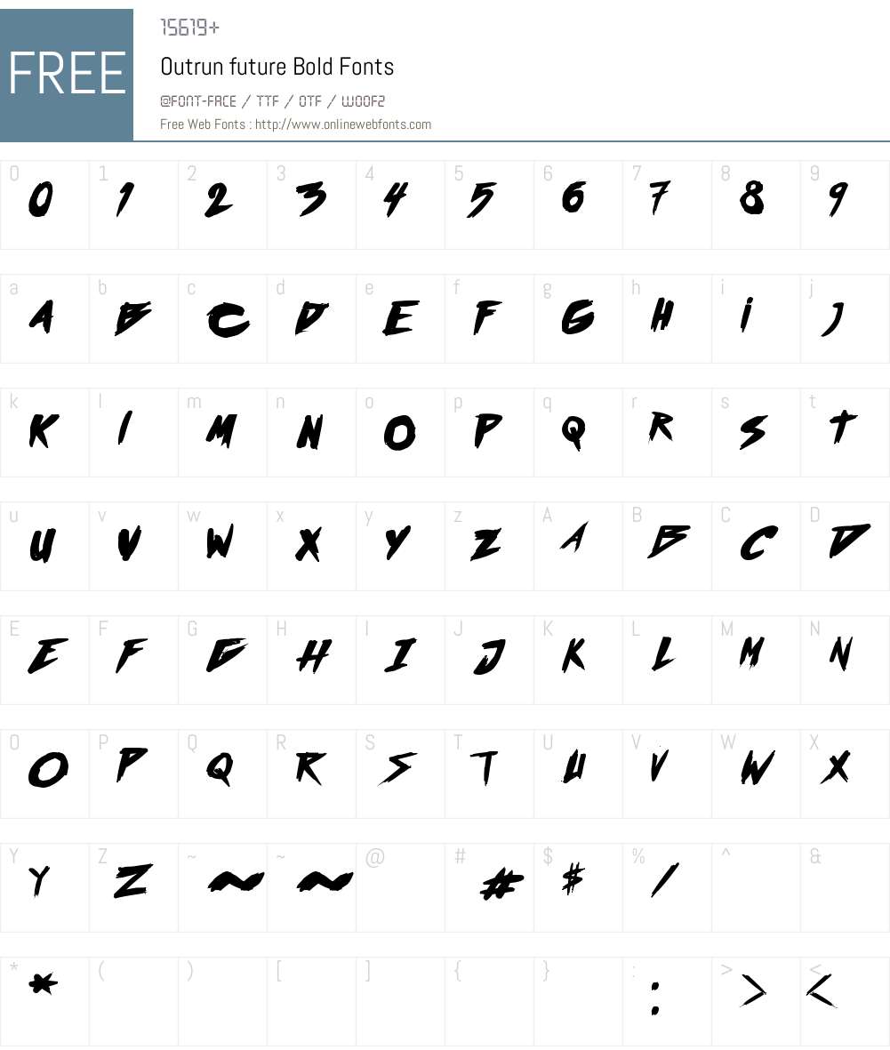 Outrun future Bold 1.00 July 11, 2016, initial release Fonts Free ...