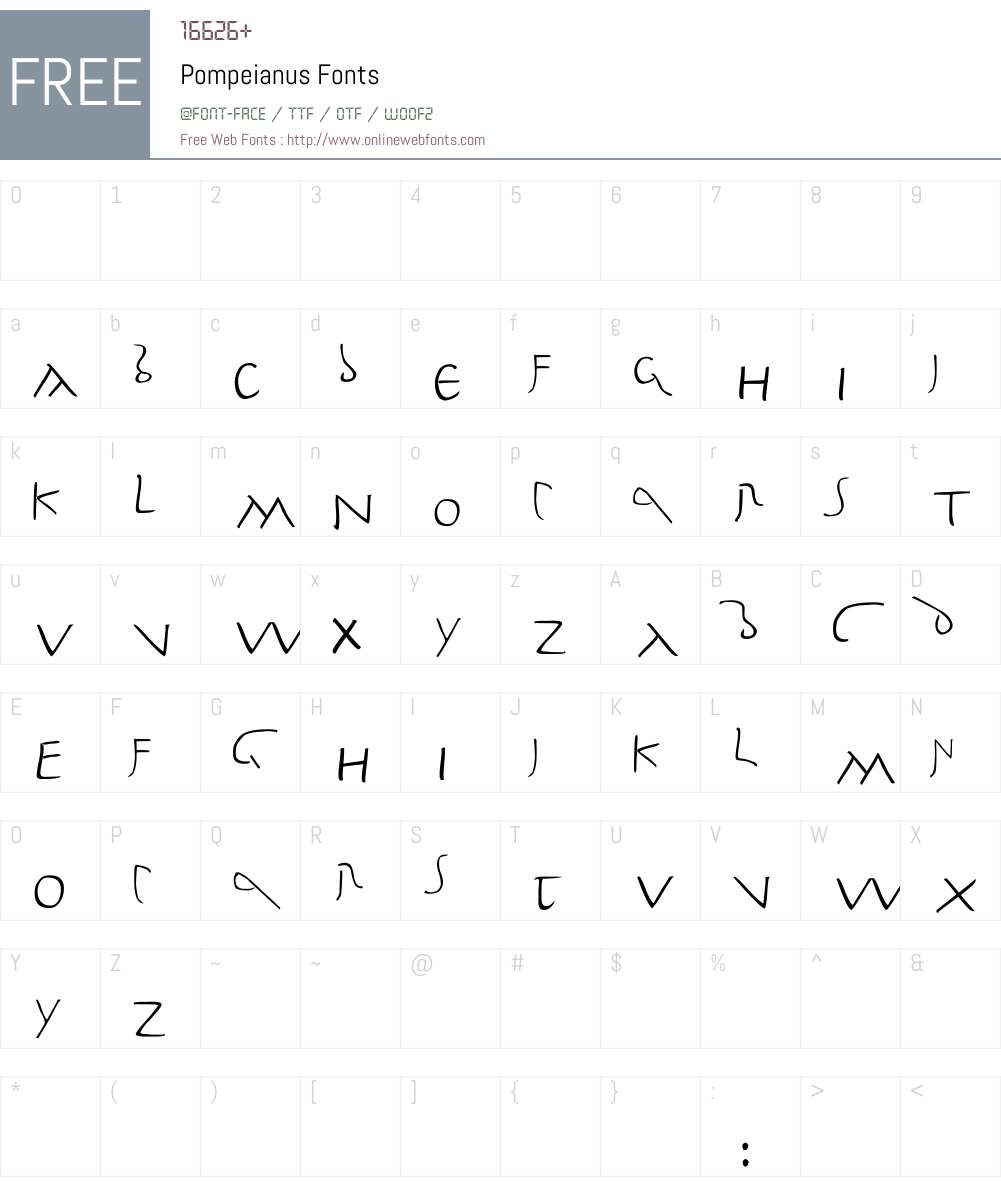 Pompeianus Ver. 1.00 Fonts Free Download - OnlineWebFonts.COM