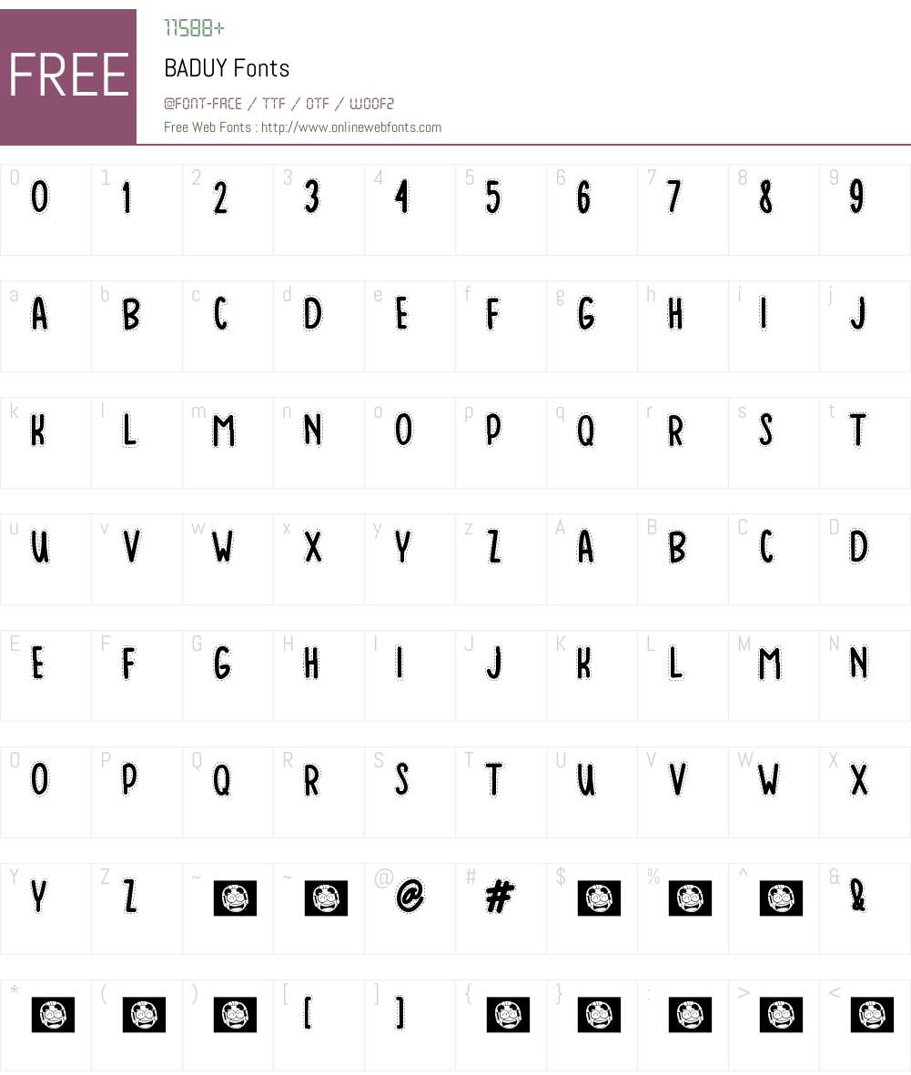 BADUY 1.0 Fonts Free Download - OnlineWebFonts.COM