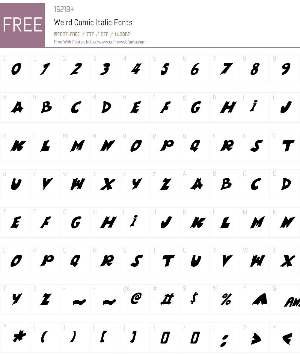 Weird Comic 0.80 Fonts Free Download - OnlineWebFonts.COM