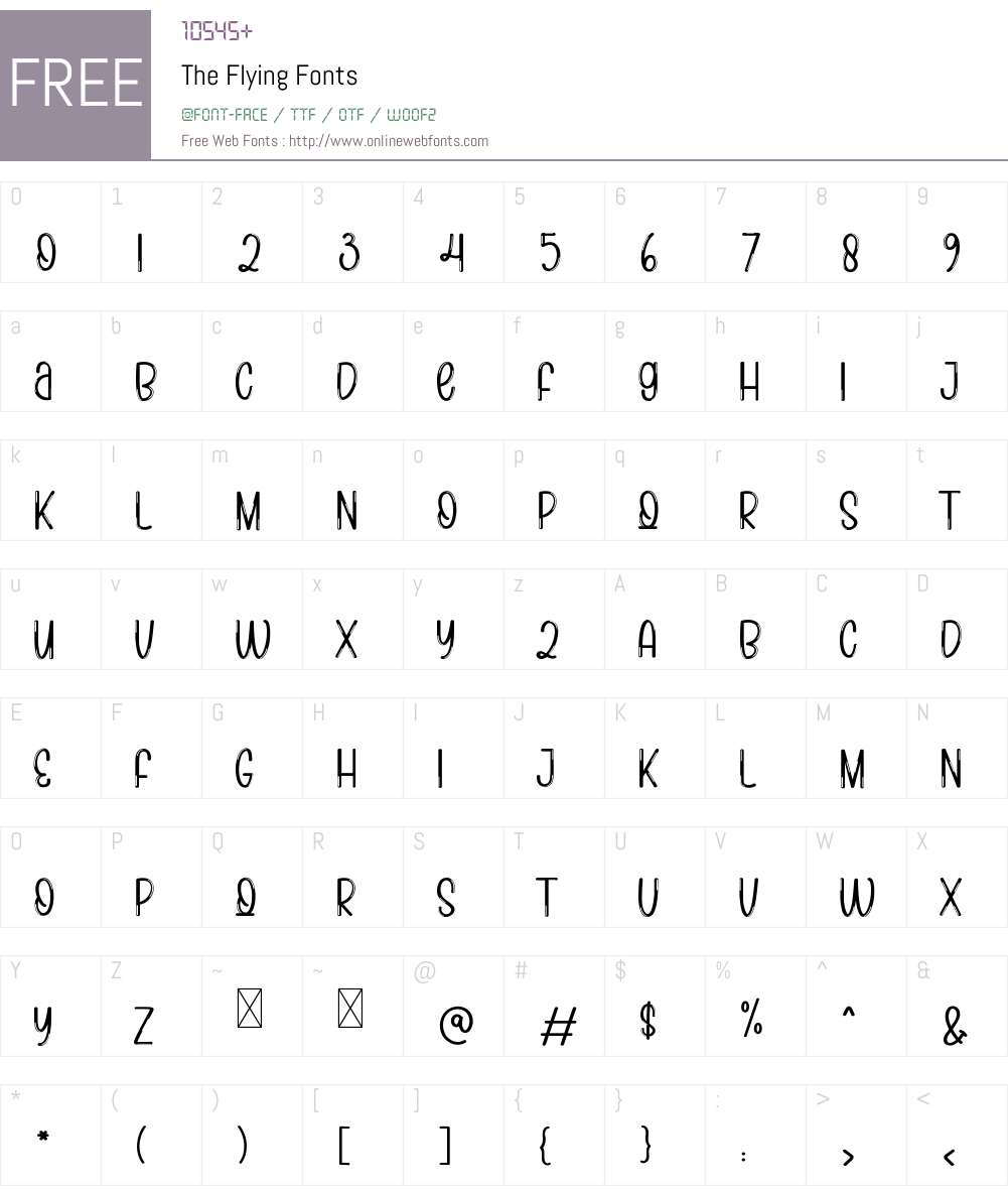 The Flying 1.004;Fontself Maker 3.5.8 Fonts Free Download ...