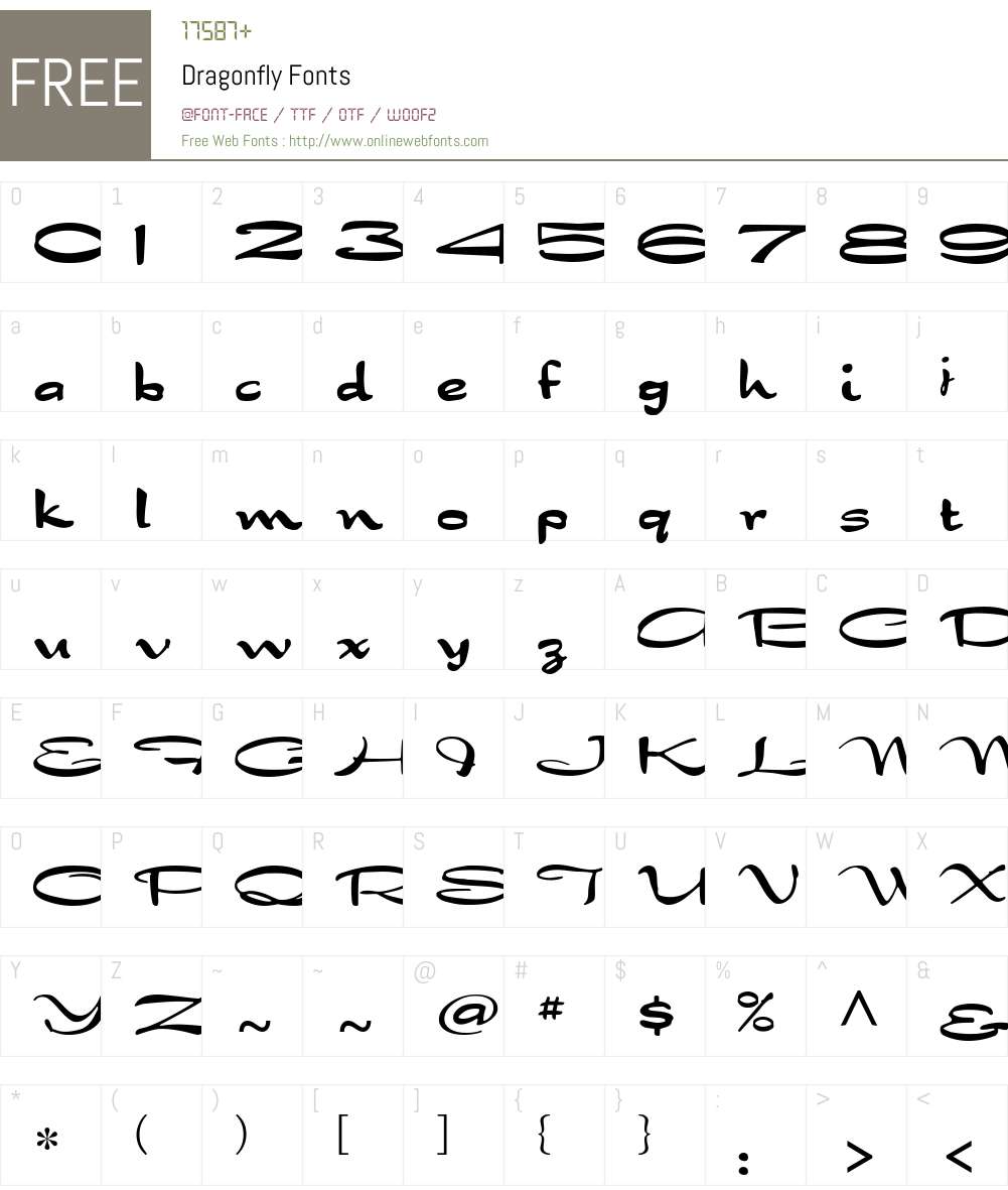 Dragonfly V1 1.01 Fonts Free Download - OnlineWebFonts.COM
