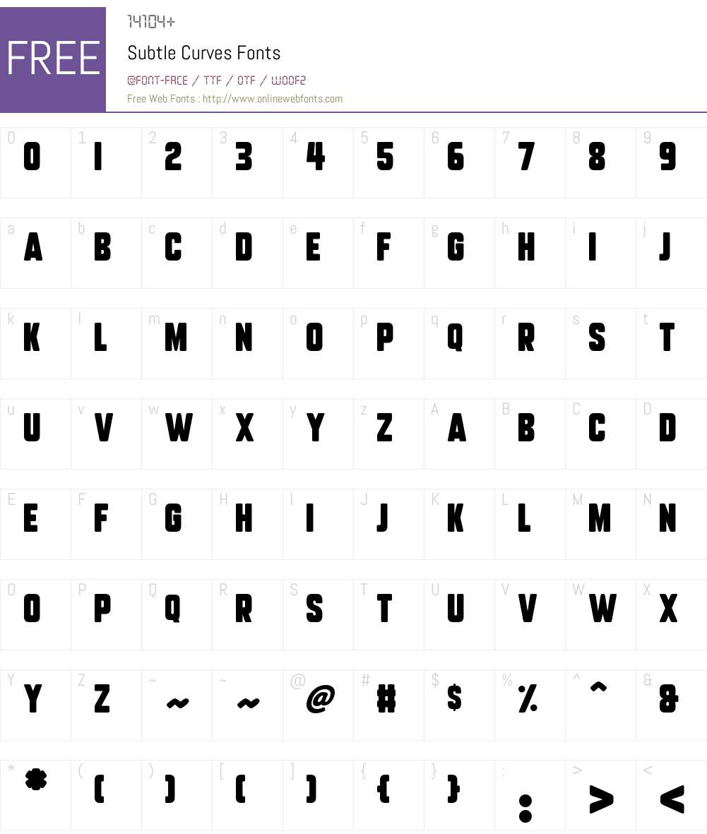 Subtle Curves 1.00;August 18, 2021;FontCreator 12.0.0.2567 64-bit Fonts Free Download ...