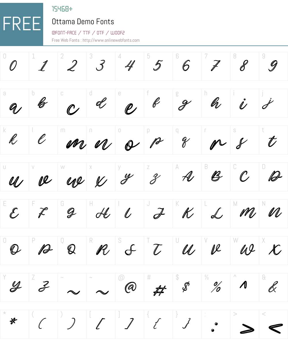 Ottama Demo 1.00;August 5, 2021;FontCreator 12.0.0.2565 64-bit Fonts ...
