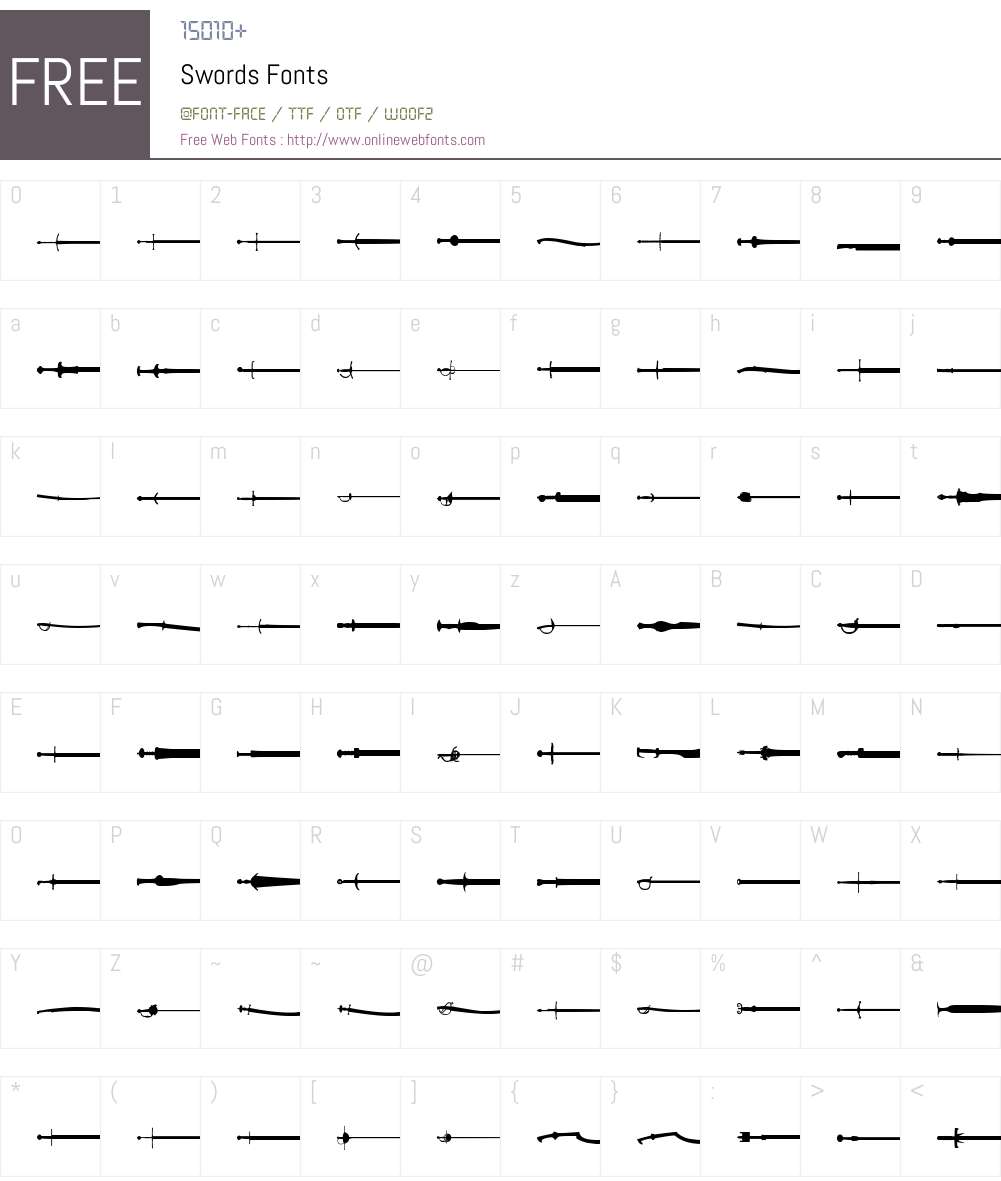 Swords 1.000;January 2, 2023;FontCreator 14.0.0.2899 64-bit Fonts Free ...
