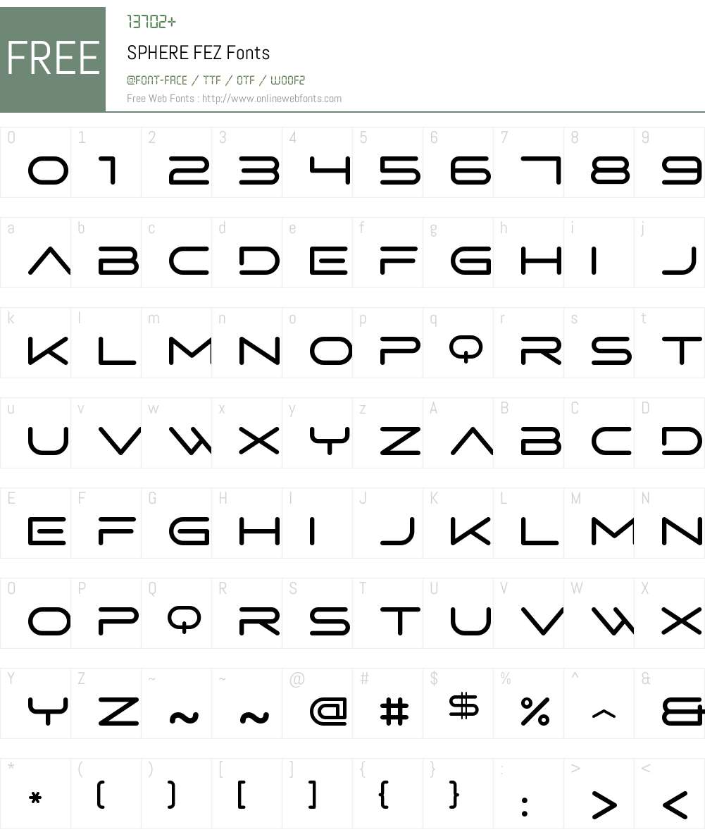 SPHERE FEZ 001.000 Fonts Free Download - OnlineWebFonts.COM