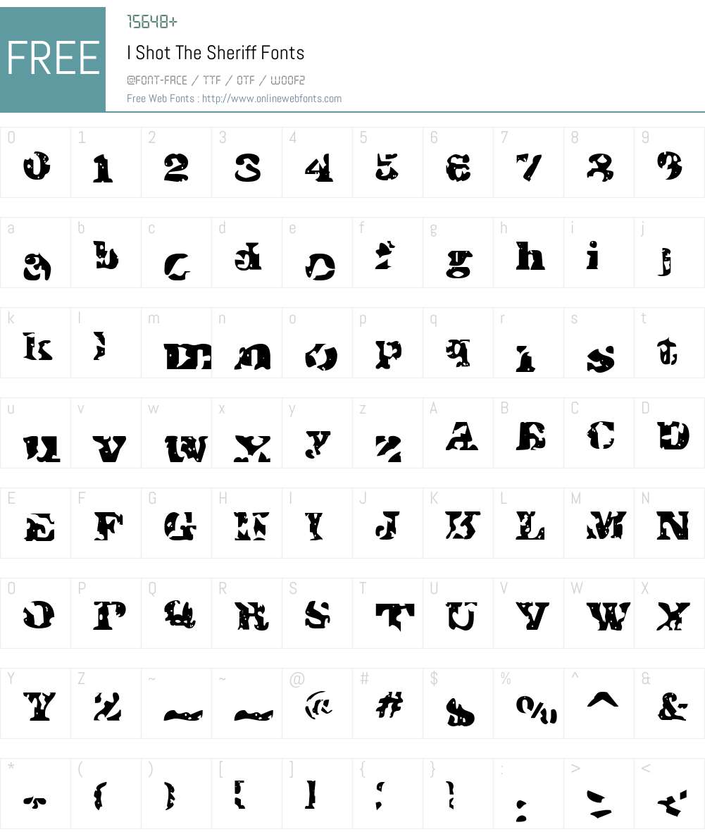 I Shot The Sheriff 001.000 Fonts Free Download - OnlineWebFonts.COM