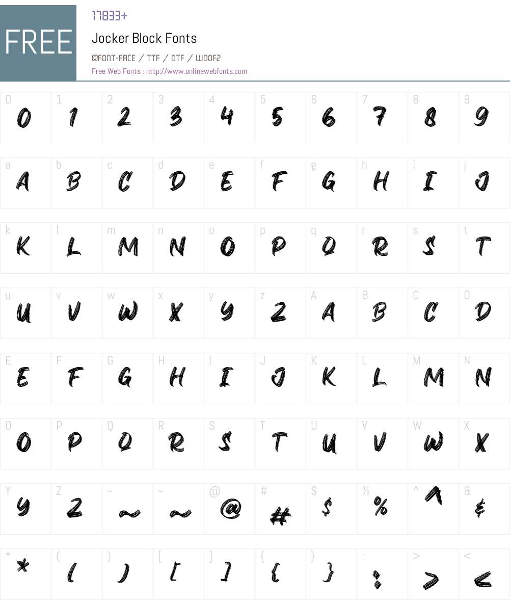 Jocker Block 1.00;October 14, 2022;FontCreator 12.0.0.2539 64-bit Fonts ...