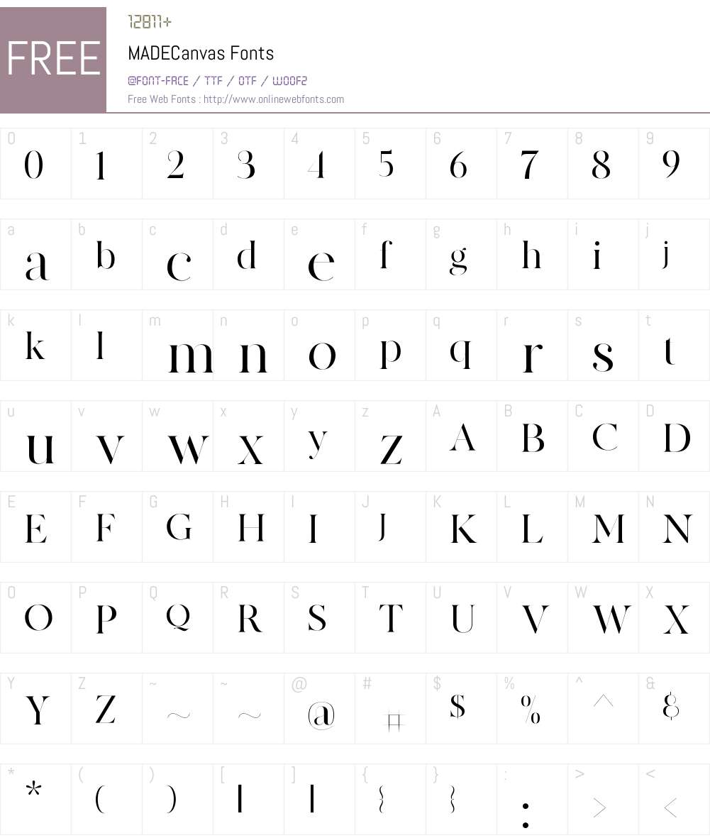 MADE Canvas 1.000 PERSONAL USE Fonts Free Download - OnlineWebFonts.COM