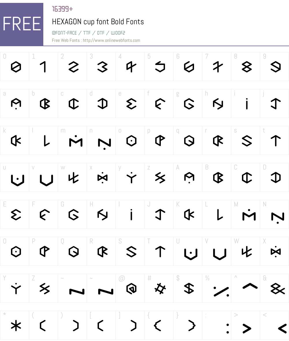 HEXAGON cup font Bold Fonts Free Download - OnlineWebFonts.COM