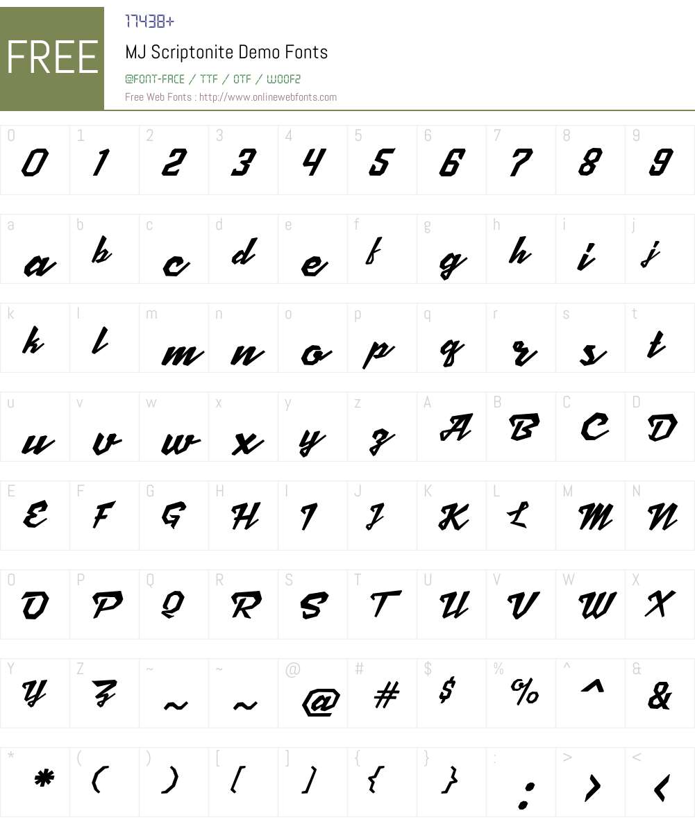 MJ Scriptonite Demo Fonts Free Download - OnlineWebFonts.COM