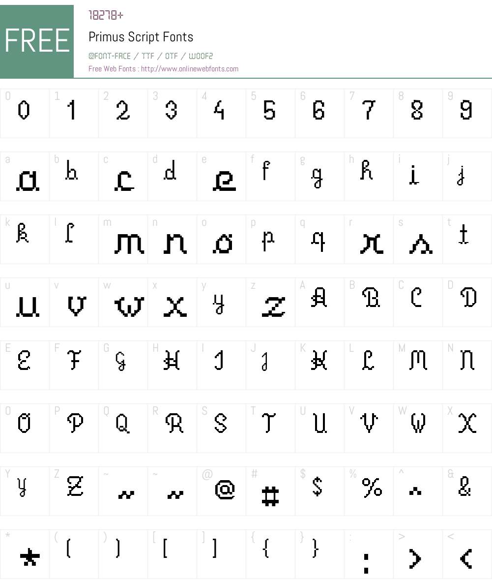 Primus Script 001.000 Fonts Free Download - OnlineWebFonts.COM