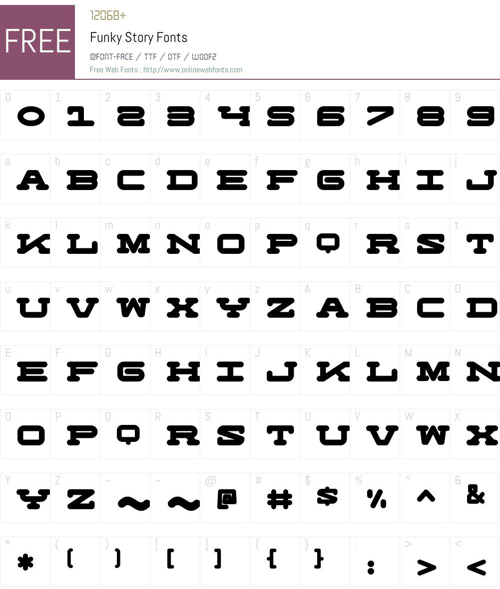Funky Story 1.000;January 31, 2025;FontCreator 15.0.0.3013 64-bit Fonts ...