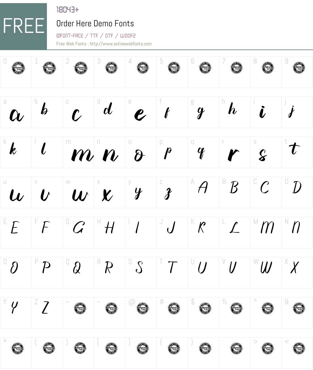 Order Here Demo 1.002;Fontself Maker 3.5.7 Fonts Free Download ...