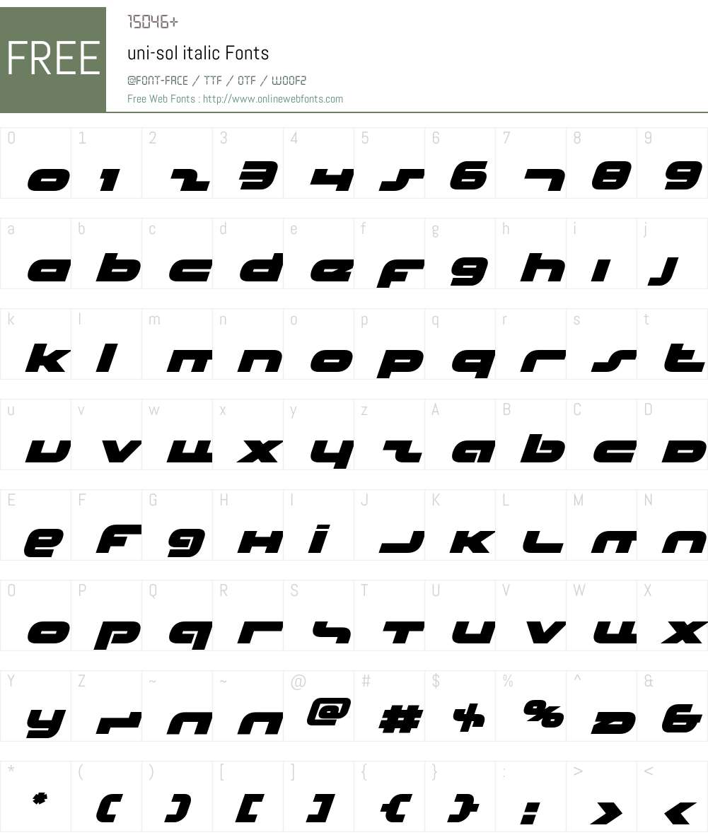 uni-sol italic 4.1; 2019 Fonts Free Download - OnlineWebFonts.COM