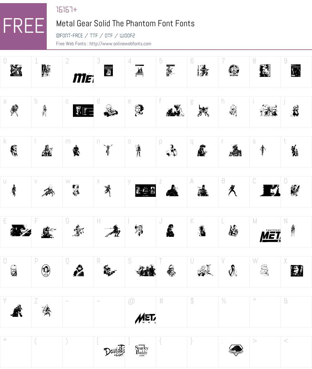 Metal Gear Solid The Phantom Font 1.00 January 10, 2018, initial ...