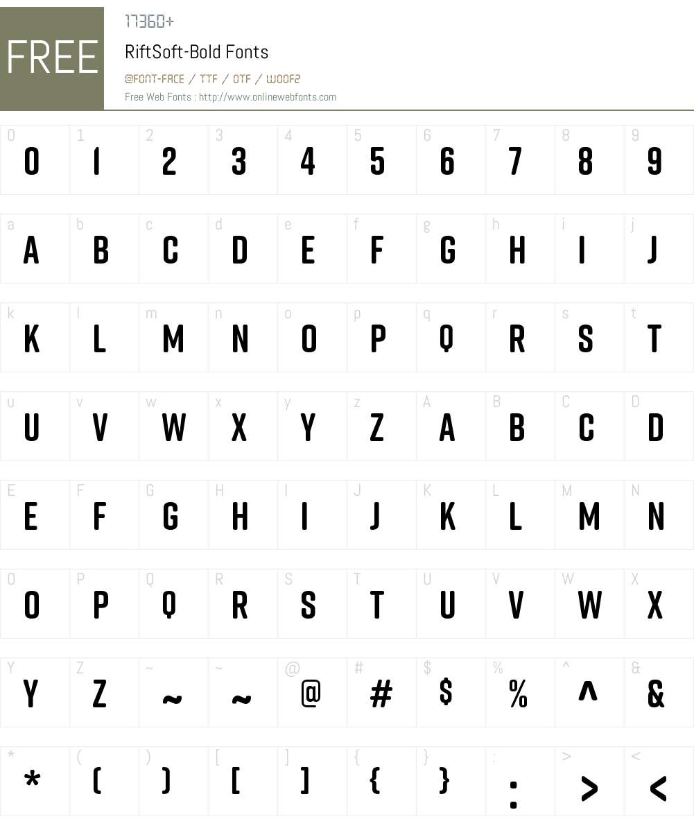RiftSoft-Bold 1.000;PS 001.000;hotconv 1.0.88;makeotf.lib2.5.64775 Fonts Free Download ...