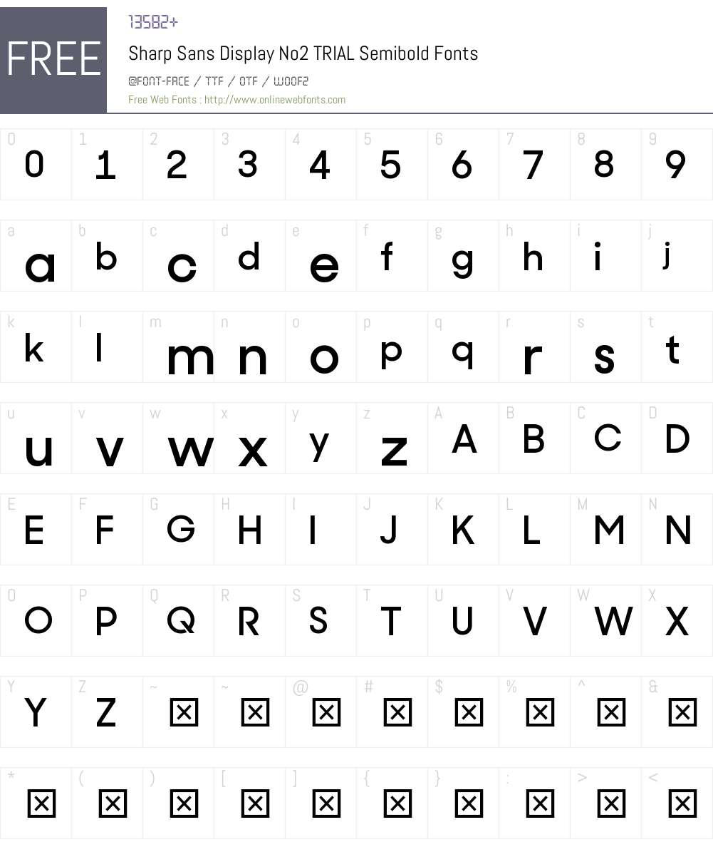 Sharp Sans Display No2 TRIAL Semibold 1.010 Fonts Free Download ...