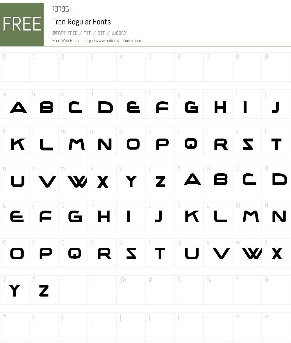 Tron 1.000 Fonts Free Download - OnlineWebFonts.COM