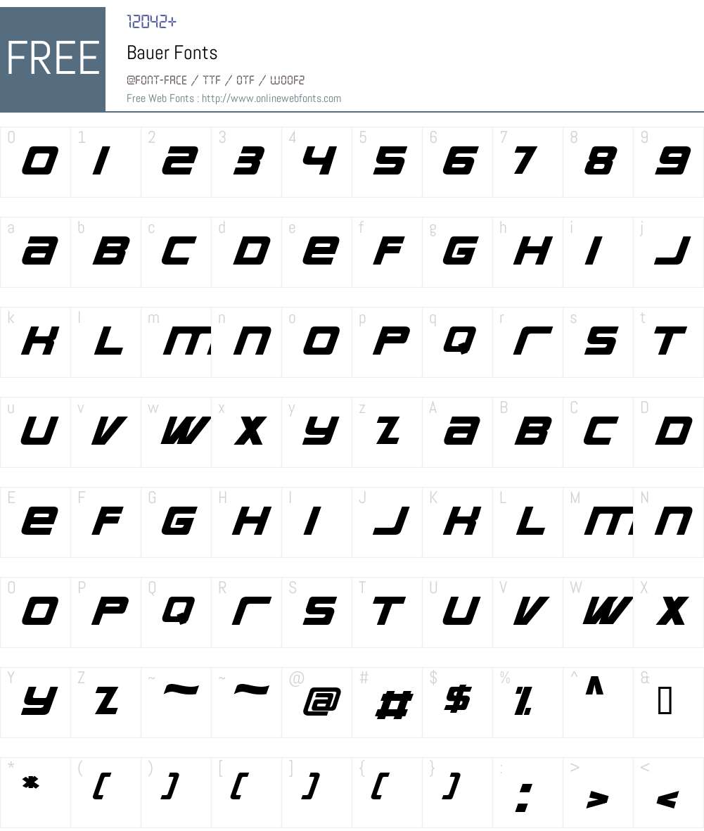 Bauer 31-01-00 Fonts Free Download - OnlineWebFonts.COM