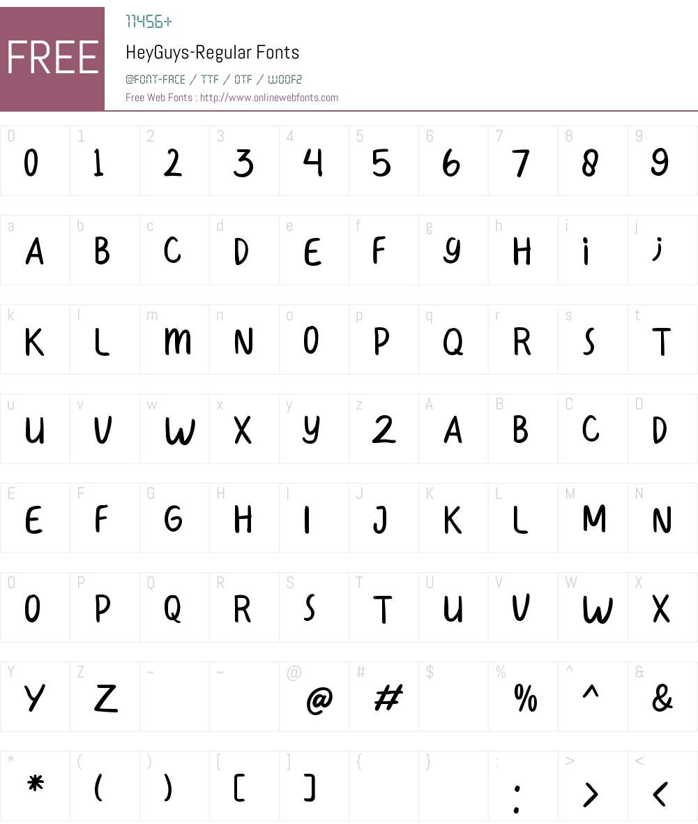 Hey Guys 1.000 Fonts Free Download - OnlineWebFonts.COM
