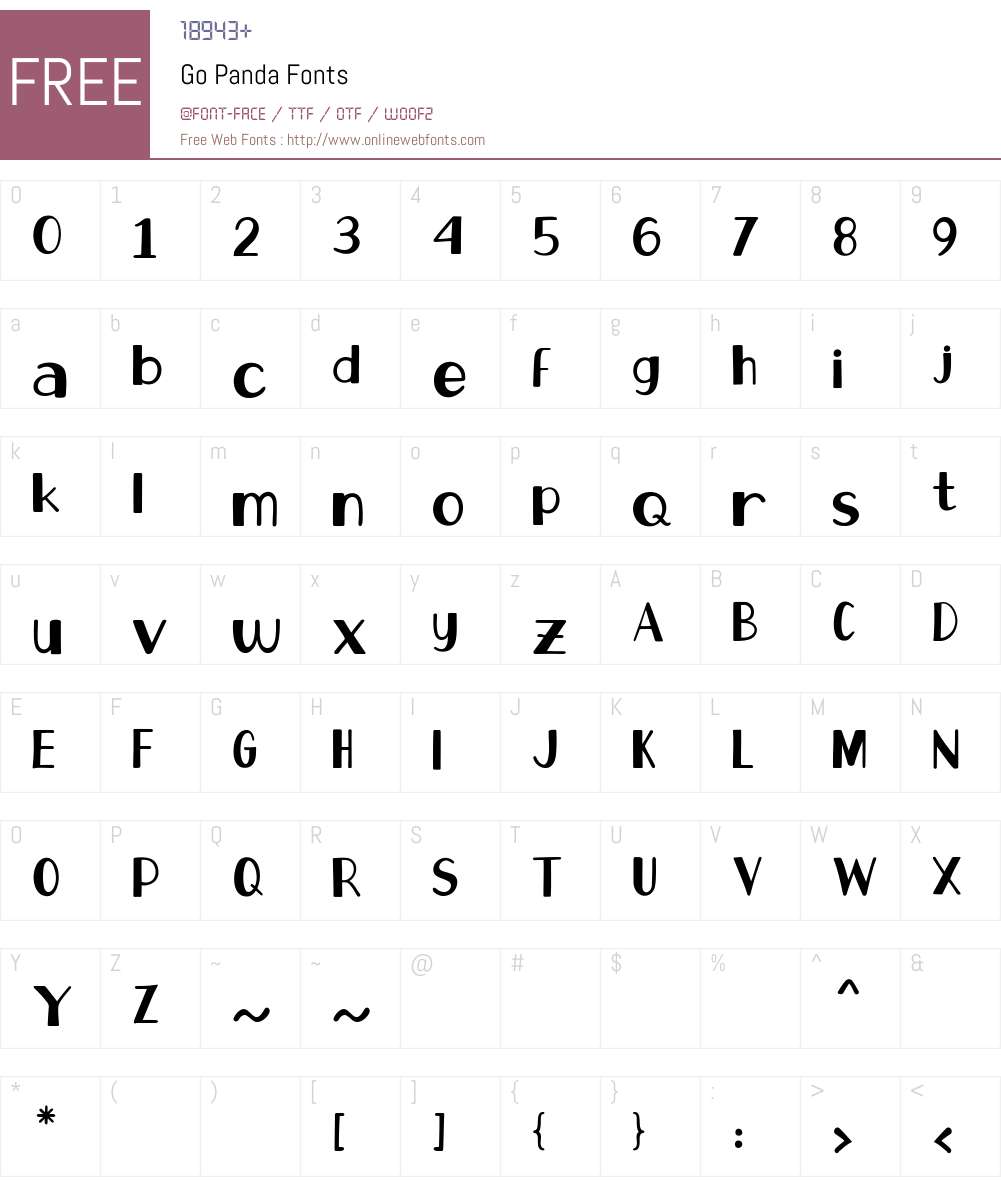 Go Panda 001.001 Fonts Free Download - OnlineWebFonts.COM