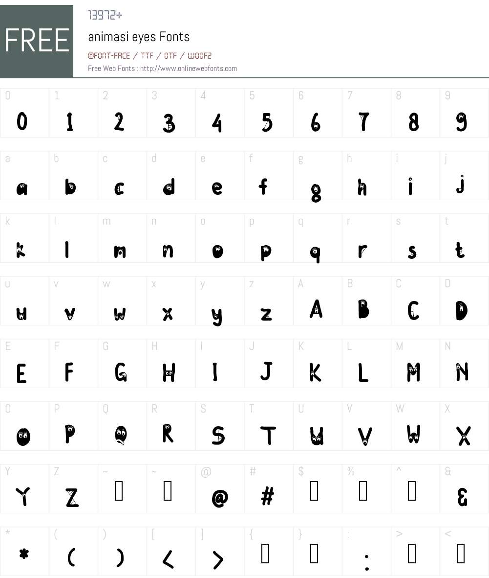 animasi eyes 1.0 Fonts Free Download - OnlineWebFonts.COM