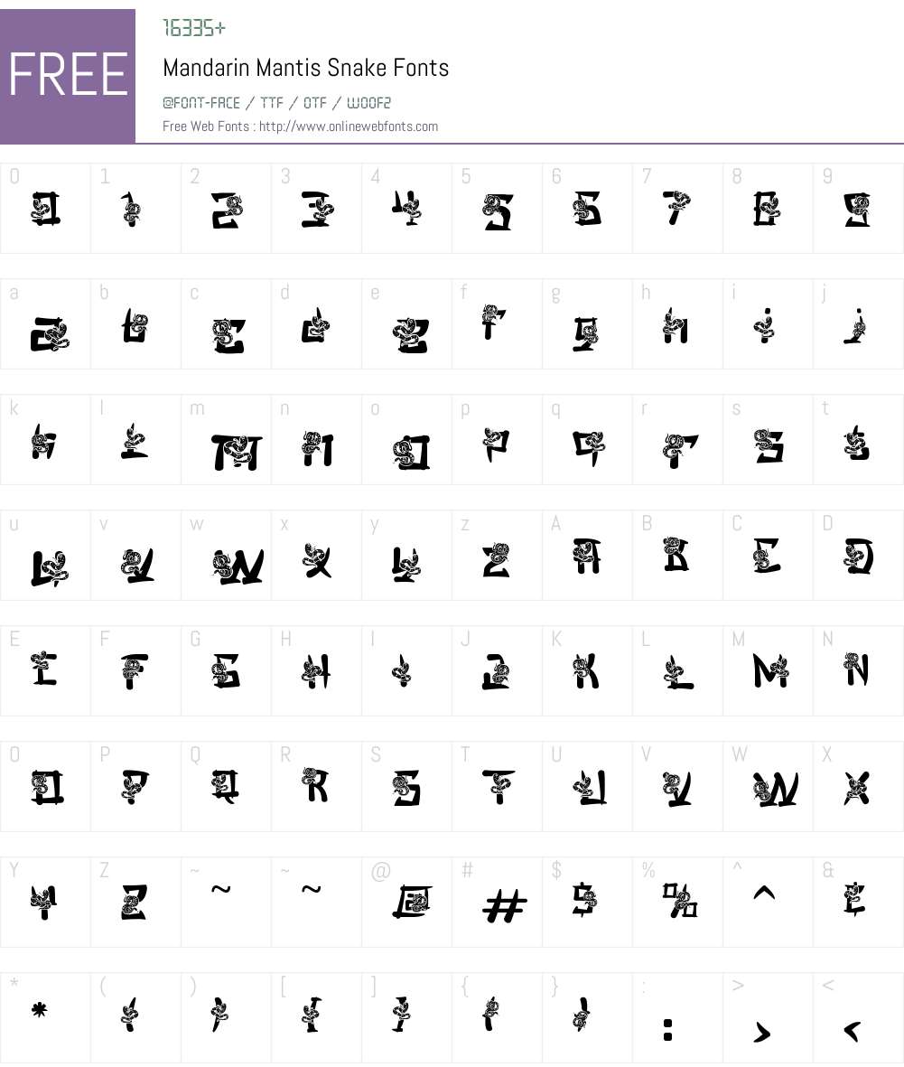 Mandarin Mantis Snake 1.002;Fontself Maker 3.5.8 Fonts Free Download ...
