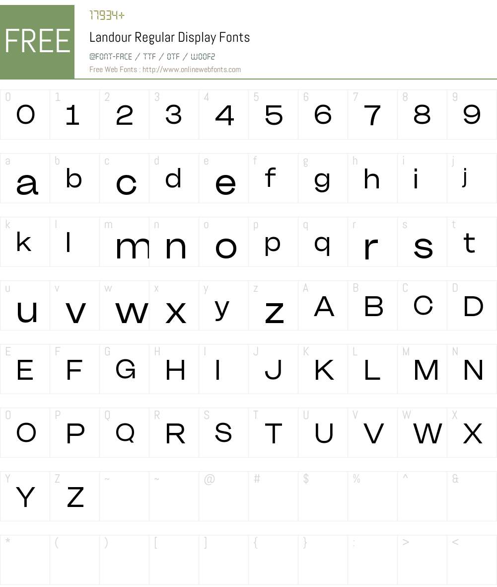 Landour Regular Display 1.000 Fonts Free Download - OnlineWebFonts.COM