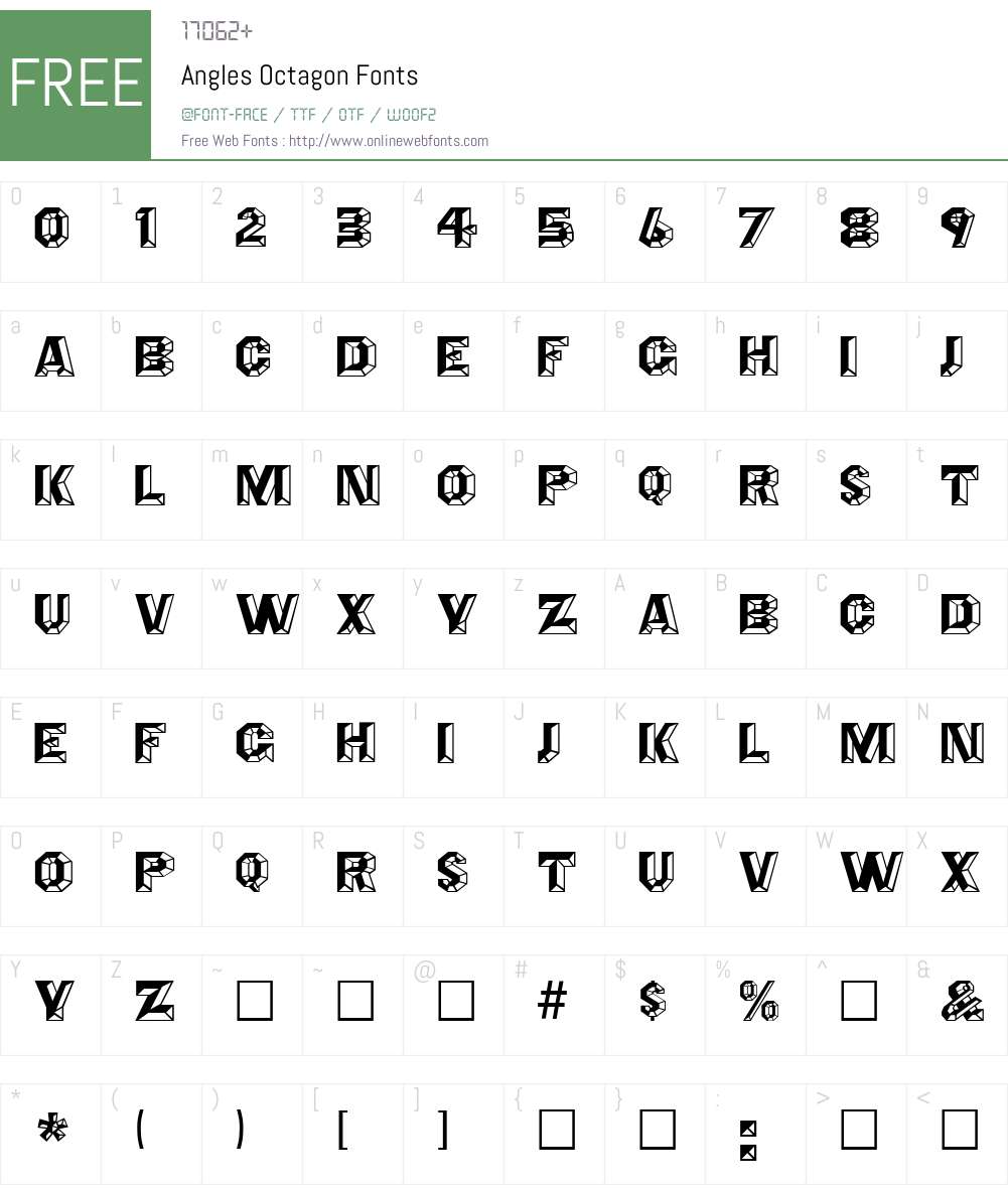 Angles Octagon Altsys Fontographer 3.5 12/28/92 Fonts Free Download ...