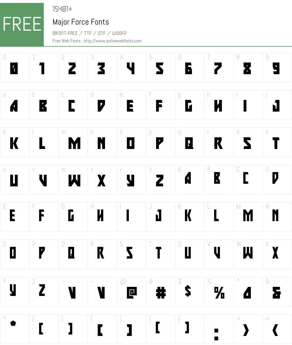 Major Force 1.1; 2019 Fonts Free Download - OnlineWebFonts.COM