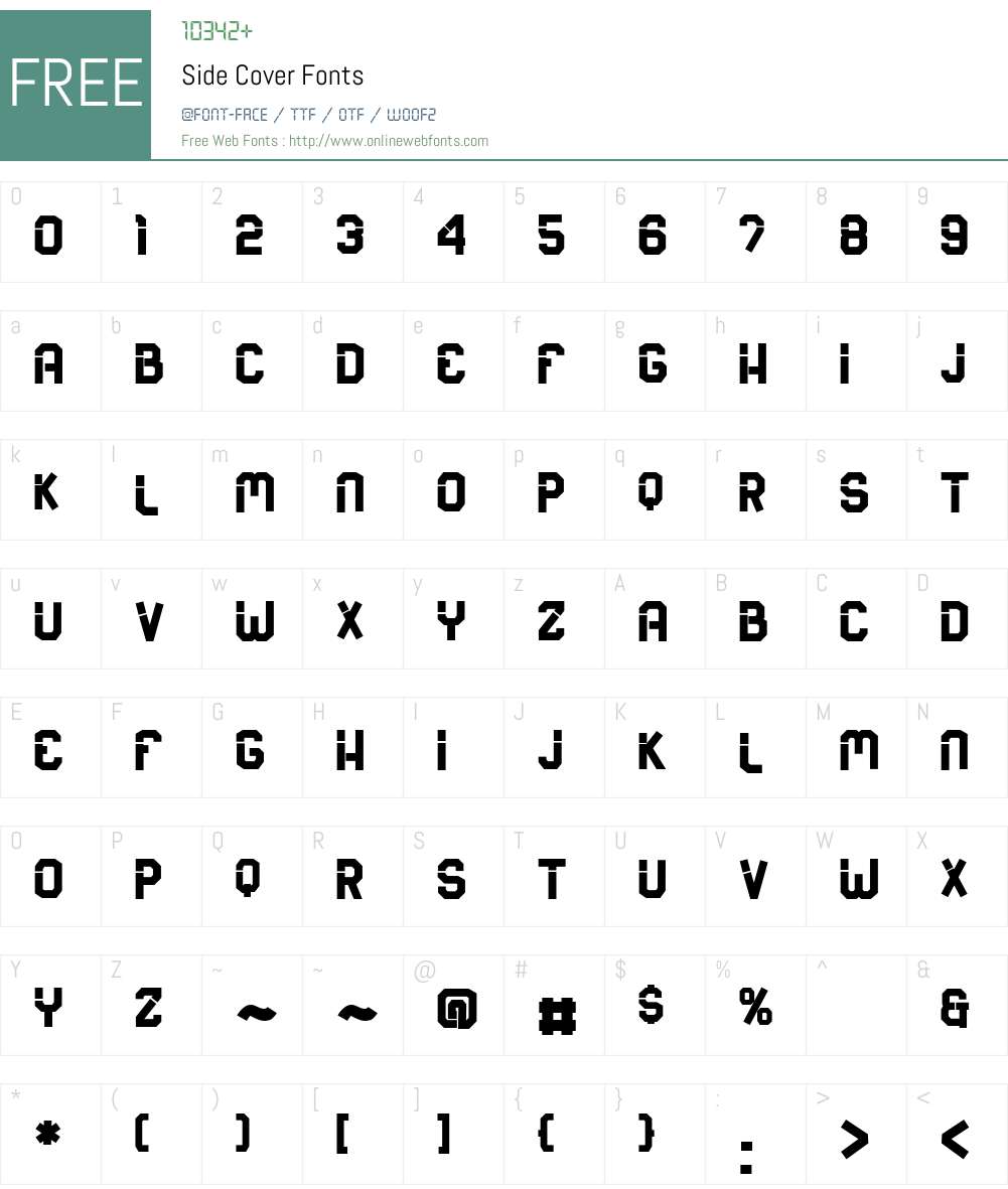Side Cover 1.00;June 19, 2021;FontCreator 13.0.0.2683 64-bit Fonts Free ...