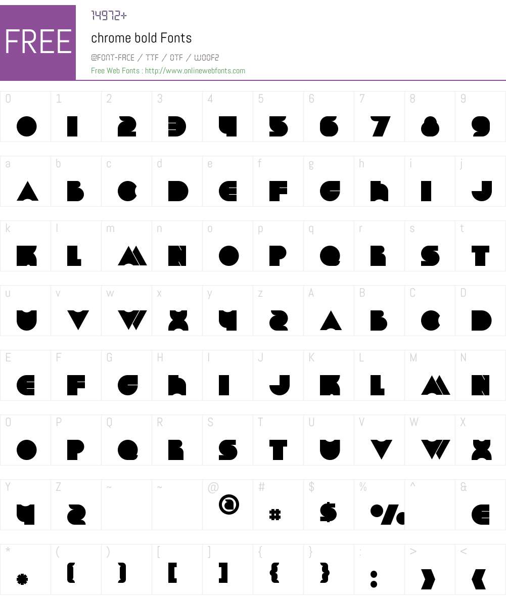 chrome bold 1.000 Fonts Free Download - OnlineWebFonts.COM