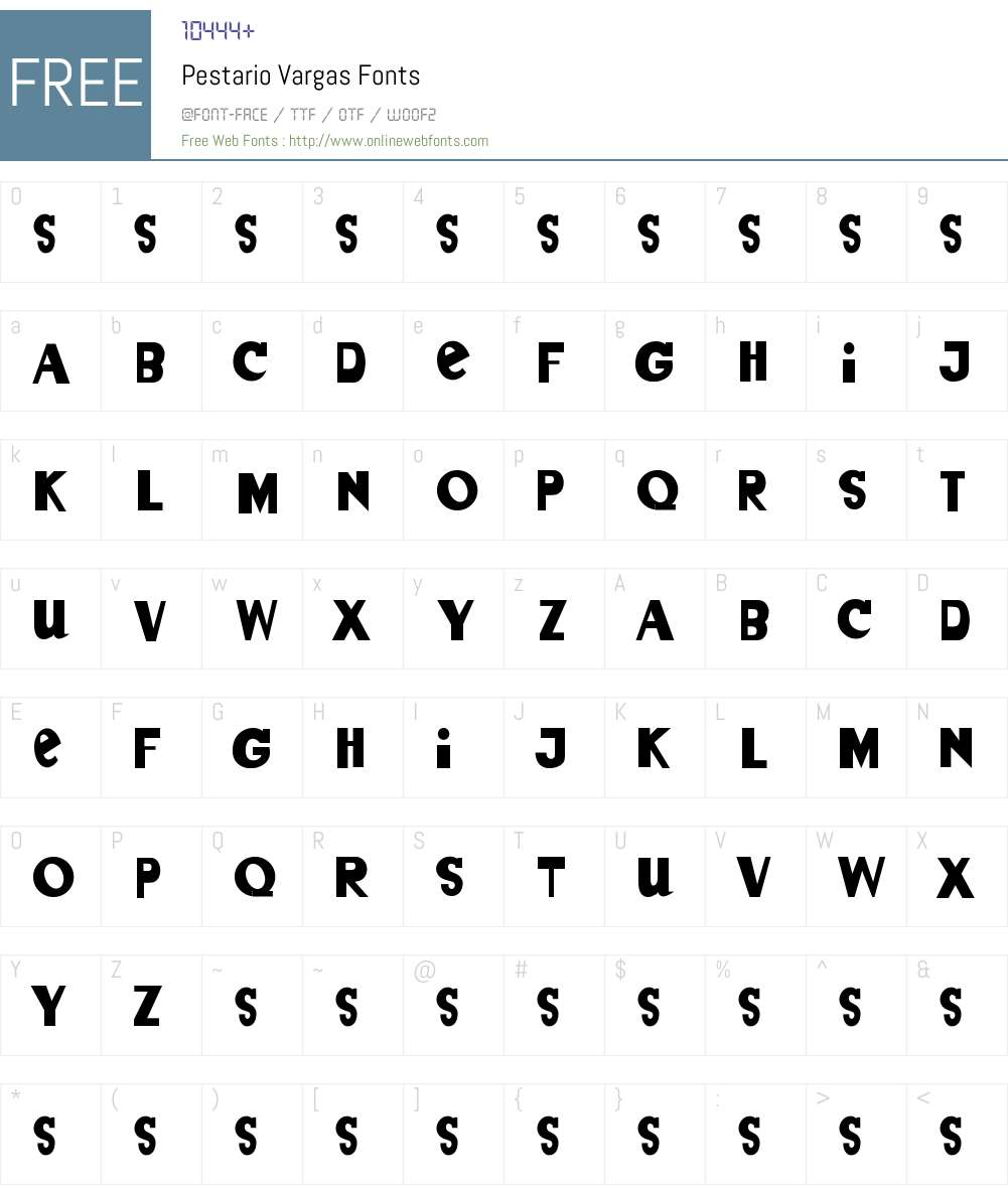 Pestario Vargas Fonts Free Download - OnlineWebFonts.COM
