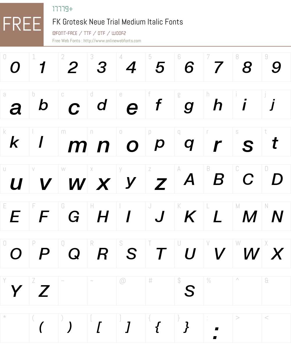 FK Grotesk Neue Trial Medium It 1.106;hotconv 1.0.109;makeotfexe 2.5. ...