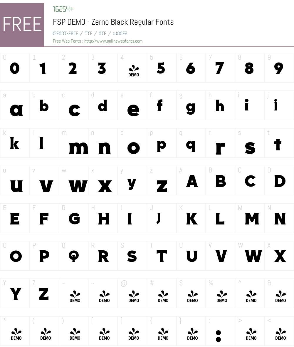 FSP DEMO - Zerno Black 1.000 Fonts Free Download - OnlineWebFonts.COM