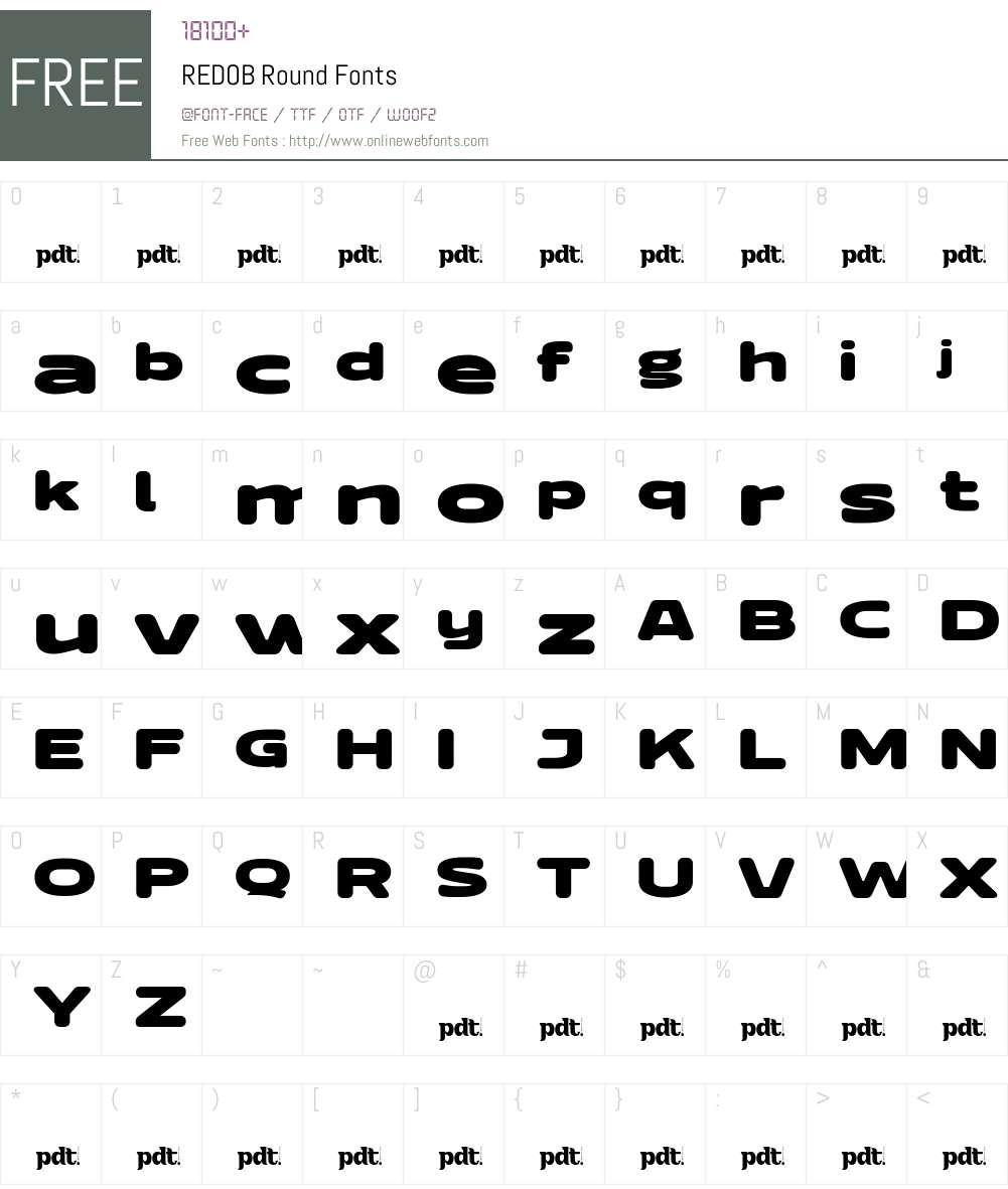 REDOB Round 1.000 Fonts Free Download - OnlineWebFonts.COM