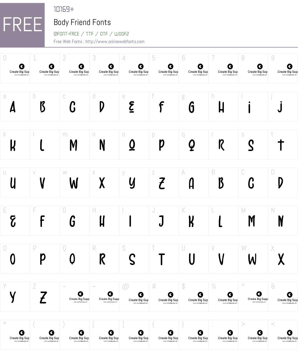 Body Friend 1.009;Fontself Maker 3.5.7 Fonts Free Download ...