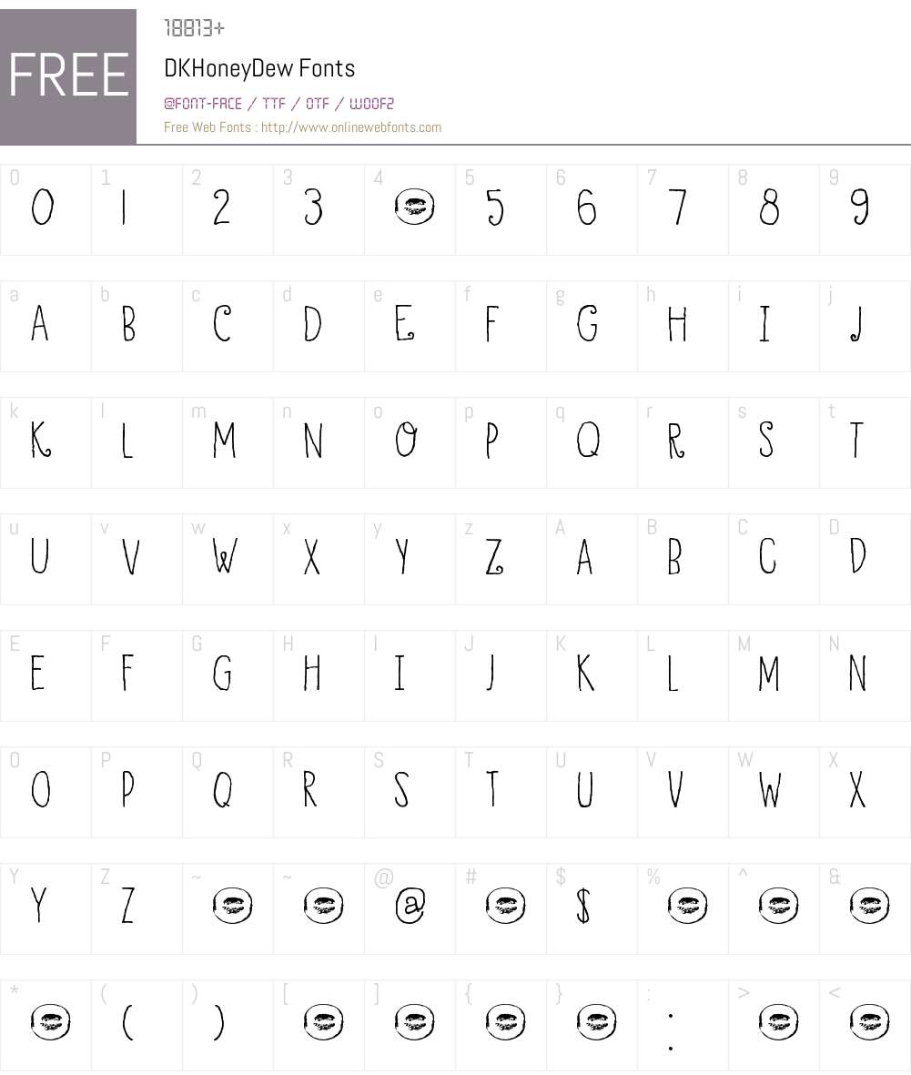 DK Honey Dew 1.000 Fonts Free Download - OnlineWebFonts.COM