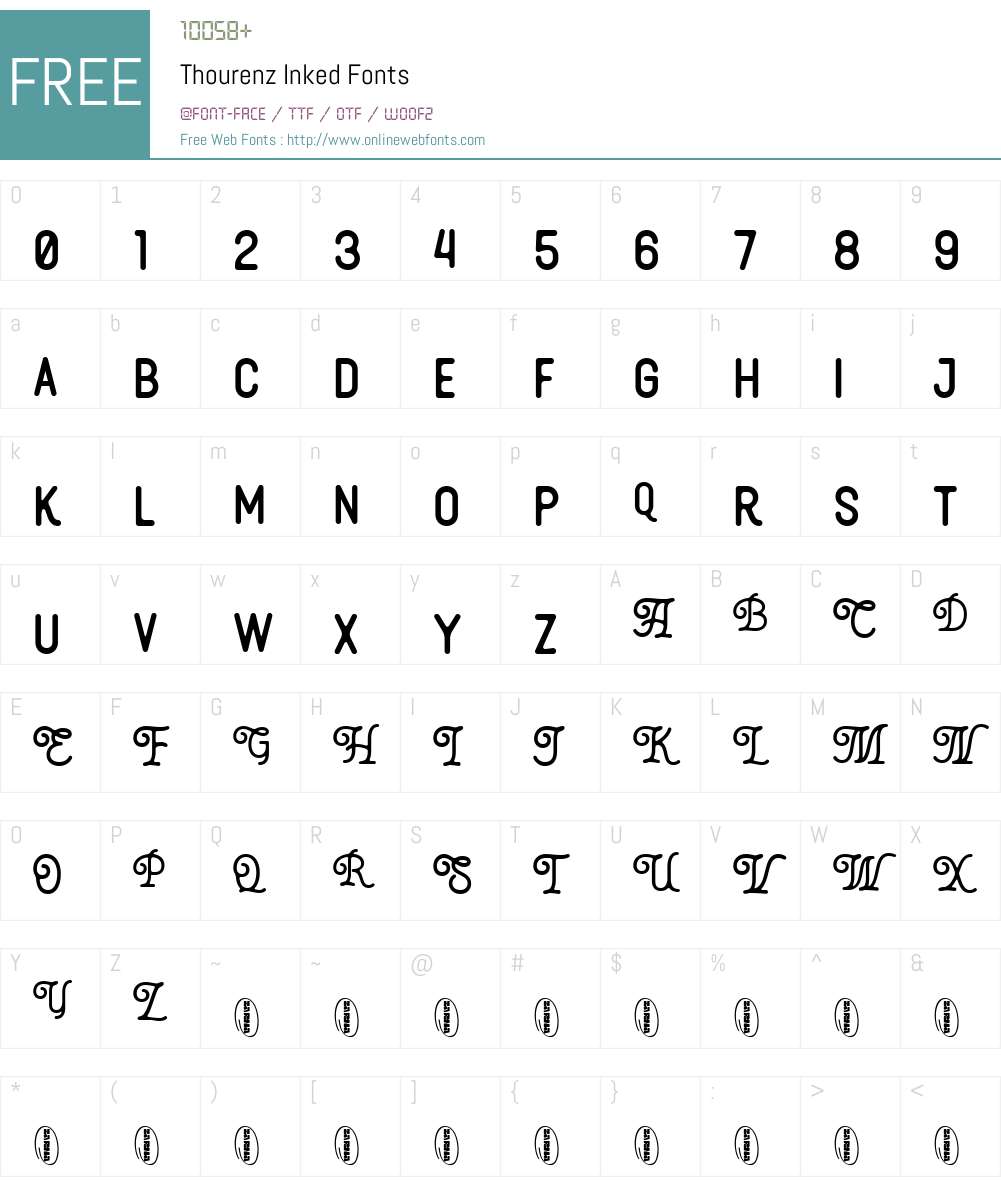 Thourenz Inked 1.000 Fonts Free Download - OnlineWebFonts.COM