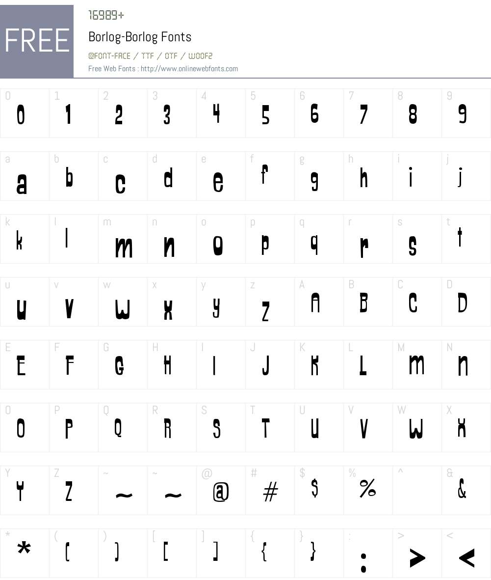 Borlog-Borlog 1.00 May 30, 2017, initial release Fonts Free Download ...