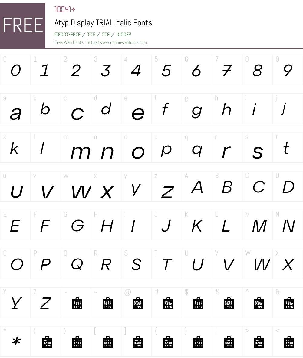 Atyp Display TRIAL 1.000;Glyphs 3.1.2 (3151) Fonts Free Download ...