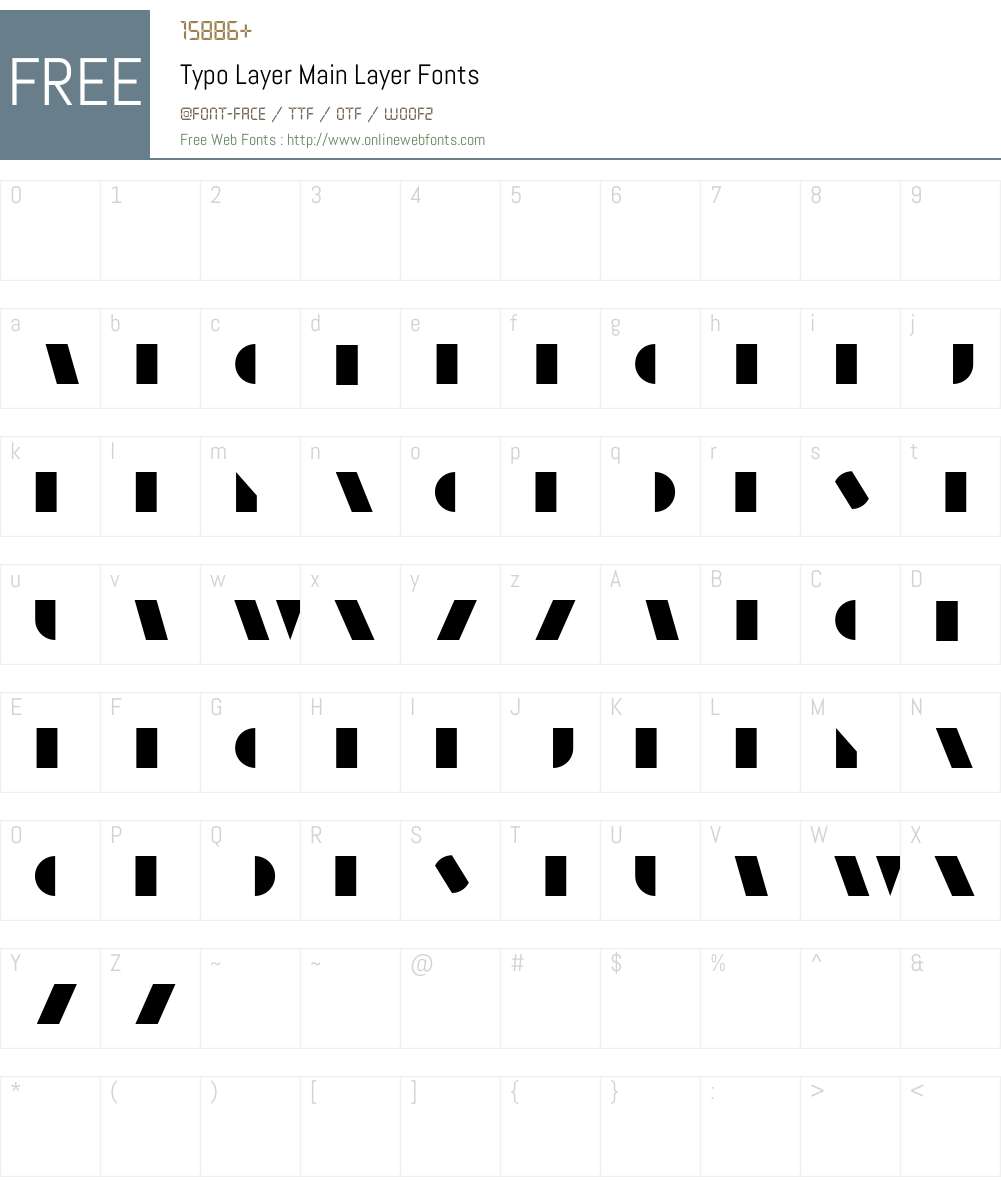 Typo Layer Main Layer 1.000 Fonts Free Download - OnlineWebFonts.COM