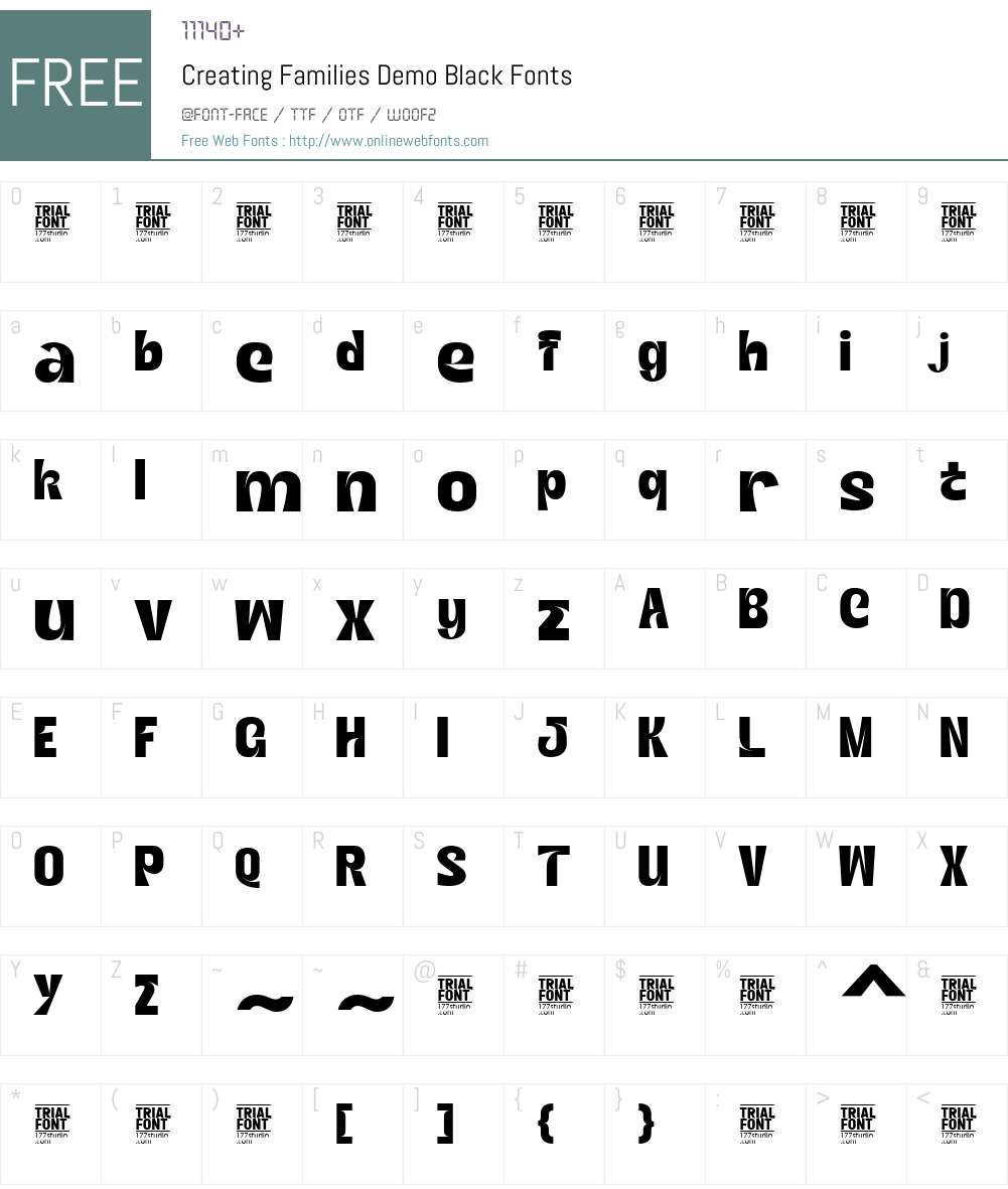 Creating Families Demo 1.001 Fonts Free Download - OnlineWebFonts.COM