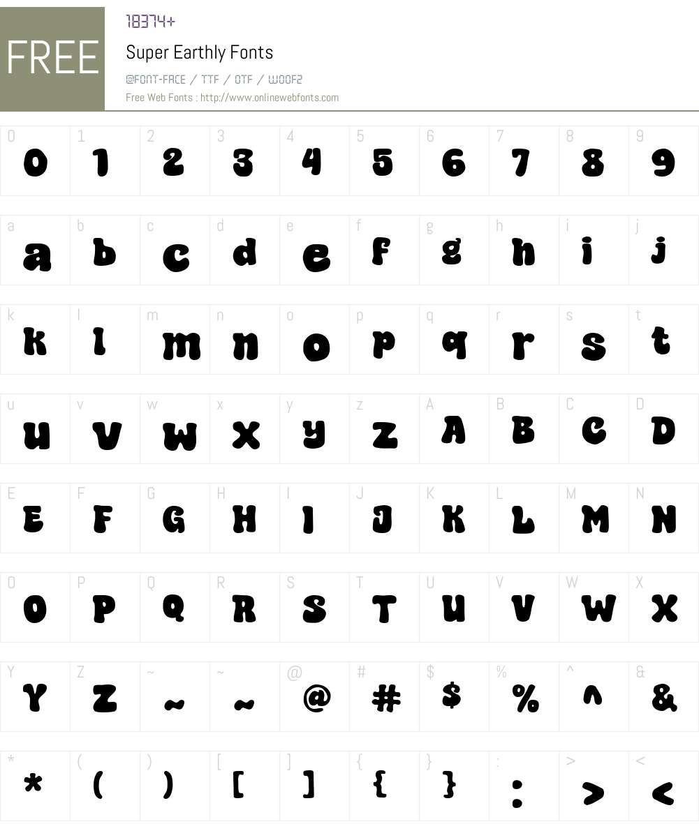 Super Earthly 1.001 Fonts Free Download - OnlineWebFonts.COM